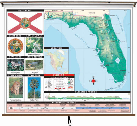 Florida Wall Maps (Free Shipping)